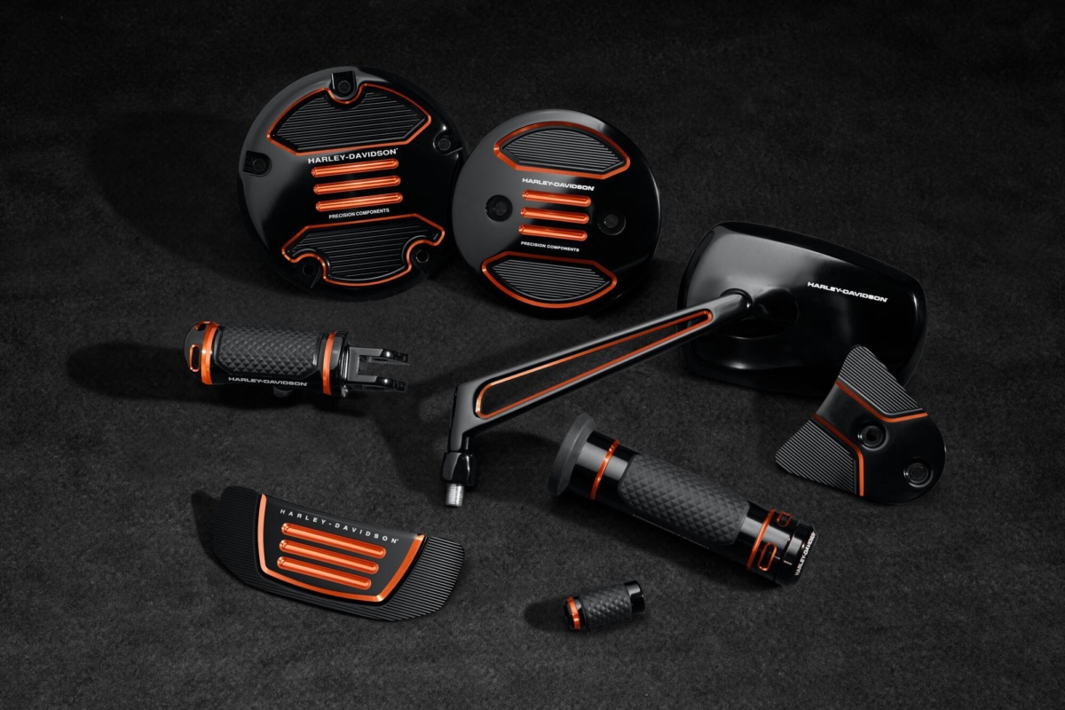 Puños Harley-Davidson® Colección Adversary - Negro/Naranja - Motor ...